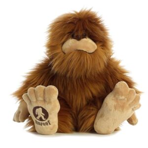 Aurora® Mysterious Fantasy Big Foot Stuffed Animal - Mythical Companion - Imaginative Adventures - Brown 16.5 Inches