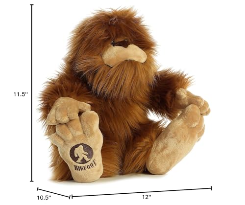 Aurora® Mysterious Fantasy Big Foot Stuffed Animal - Mythical Companion - Imaginative Adventures - Brown 16.5 Inches