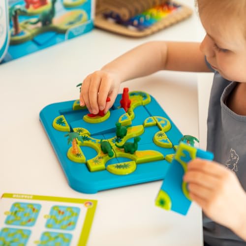 SmartGames Dinosaurs: Mystic Islands Board Game, a Fun, STEM Focused Prehistoric Brain Game and Puzzle Game for Ages 6 and Up