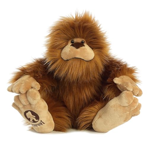 Aurora® Mysterious Fantasy Big Foot Stuffed Animal - Mythical Companion - Imaginative Adventures - Brown 16.5 Inches