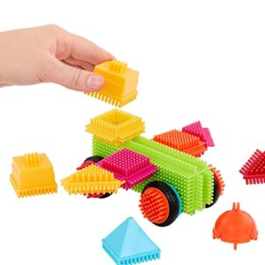 Battat- Bristle Blocks- STEM Interlocking Building Blocks- 80 pc Playset- Reusable Storage Bucket- Developmental Toys for Toddlers & Kids- Big Value Case- 2 Years +