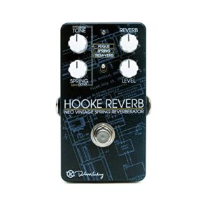 keeley hooke spring reverb tremolo and fugue pedal, black (khooke)