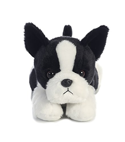 Aurora® Adorable Flopsie™ Buster™ Boston Terrier Stuffed Animal - Playful Ease - Timeless Companions - Black 12 Inches