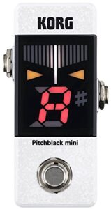 korg - pitchblack pb-mini floor pedal tuner - white