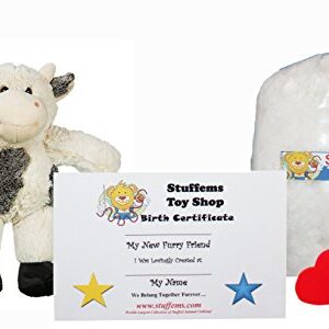 Make Your Own Stuffed Animal Mini 8 Inch Bessie Mae Moo-Cho The Cow Kit - No Sewing Required!