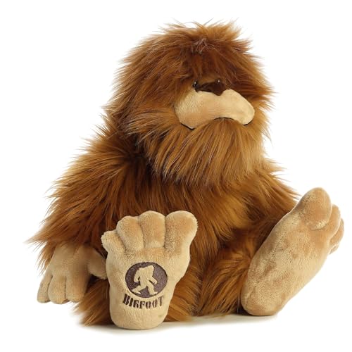 Aurora® Mysterious Fantasy Big Foot Stuffed Animal - Mythical Companion - Imaginative Adventures - Brown 16.5 Inches