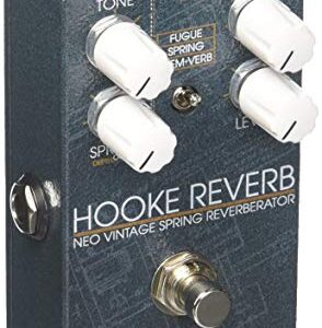 Keeley Hooke Spring Reverb Tremolo and Fugue Pedal, Black (KHooke)