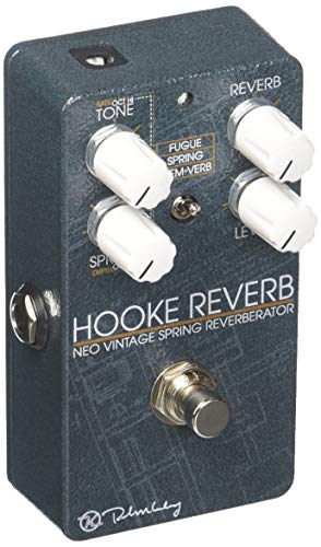 Keeley Hooke Spring Reverb Tremolo and Fugue Pedal, Black (KHooke)