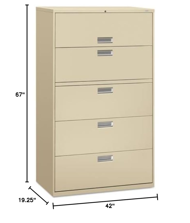 600 Series 42 inchW 5-Drawer File Finish:White