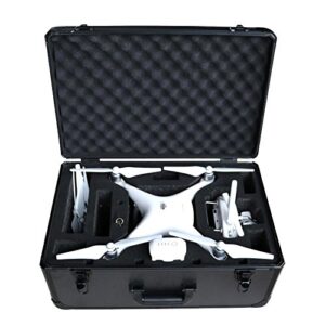 hul premium aluminium carrying case for dji phantom 3 standard / se / professional / advanced / 4k / phantom 4 / phantom 4 pro drones