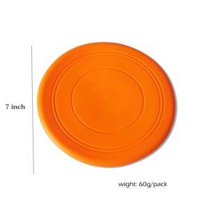 SUHEEUS Kids Flying Disc Toy Outdoor Playing Lawn Game Disk Flyer for Kindergarten Teaching Soft Silicone Colorful 6 Pack Bulk Set…