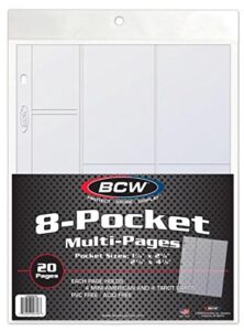 bcw pro 8-pocket - multiple size pockets - (20 ct. pack) - for star wars armada