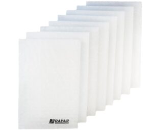 rayair supply 20x20 replacement pads compatible with respicaire cg microclean 95 air cleaner 20x20 refills 4-pack