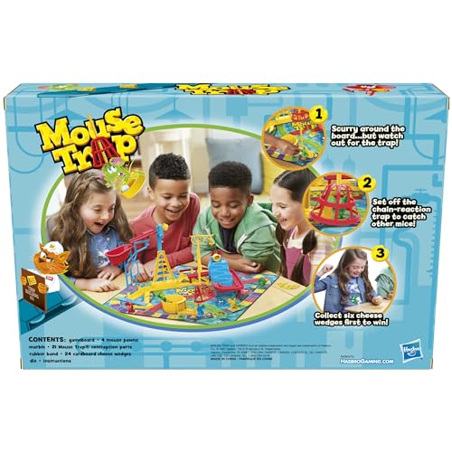 Hasbro Gaming Mouse Trap Board Game for Kids Ages 6 and Up,Classic Kids Game