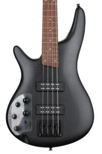 ibanez standard sr300ebl left-handed bass guitar - weathered black