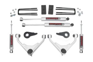 rough country 3" lift kit for 2001-2010 chevy/gmc 2500hd | ft codes - 8596n2