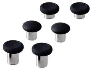 6 in 1 thumbstick grips replacement parts for xbox one elite controller (model 1698) - black