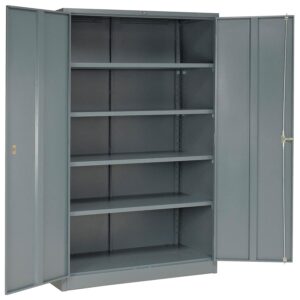 global industrial assembled storage cabinet, 48x24x78, gray