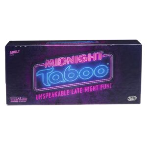 hasbro gaming midnight taboo game, board game for adults, fun and hilarious adult party game, game of unspeakable late-night fun