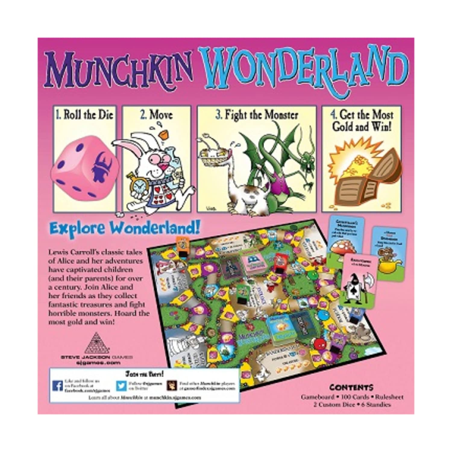 Munchkin Wonderland Board Game | Family Board and Card Game | for Adults and Kids | Fantasy Adventure | Ages 6+ | for 2-6 Players | Average Play Time 60 Minutes | from Steve Jackson Games