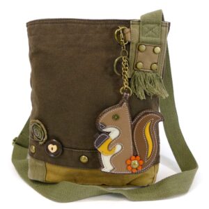 chala patch crossbody bag-squirrel (dark brown)