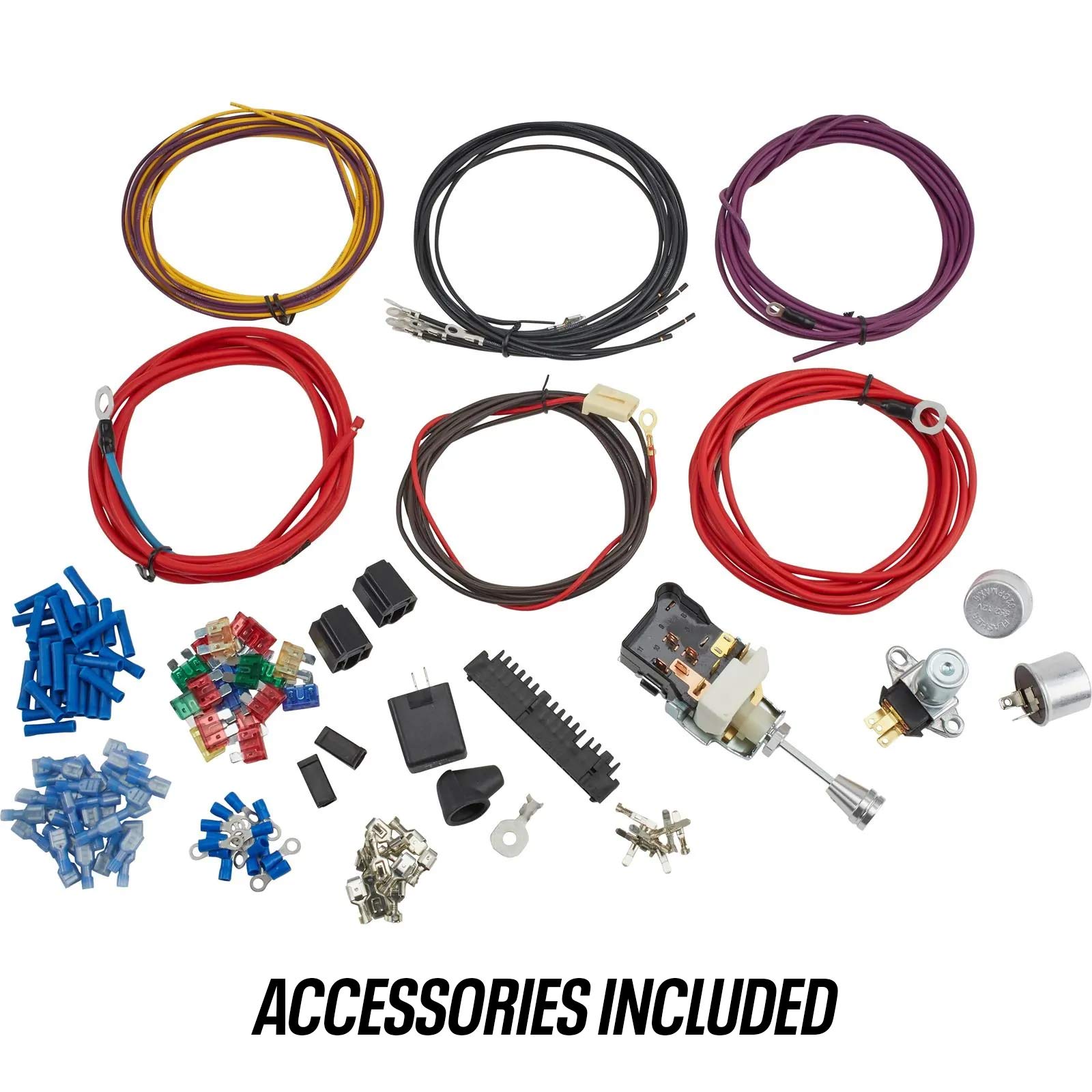 Universal 22-Circuit Automotive Wiring Harness Kit for GM Tilt Columns - GXL Insulated Copper Wires, Includes Instructions, Ideal for Restorations, Custom Builds and Engine Swaps