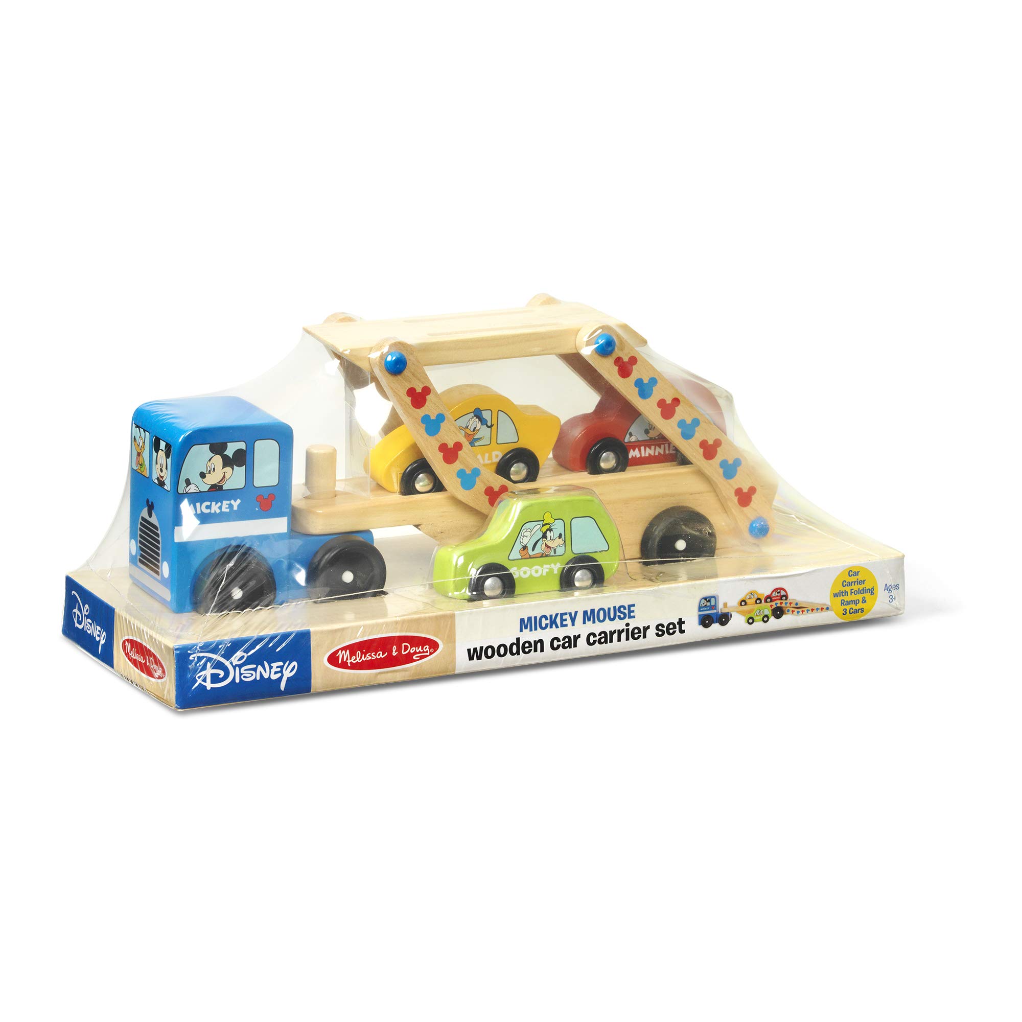 Melissa & Doug Mickey Wooden Car Carrier Set