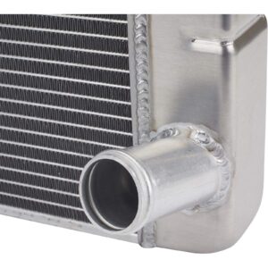 Speedway Motors 28-Inch Double Pass Aluminum Racing Radiator, S/B Chevy, Furnace-Brazed for Durability, Superior Performance, Double Pass Design with 2.25" Core, Efficient 1" Aluminum Tubes