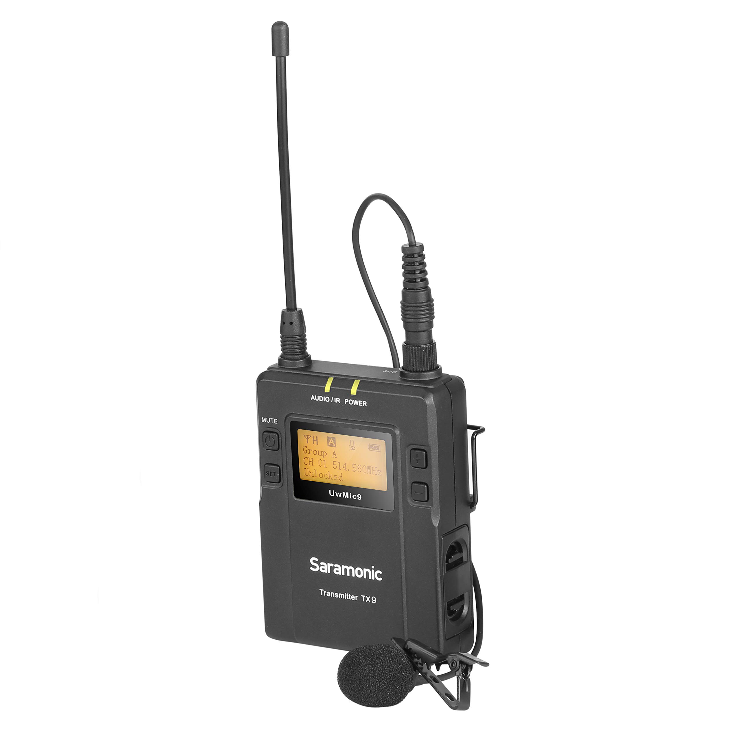 Saramonic 96-Channel Bodypack Transmitter Unit - TX9 (UwMic9 Lavalier Microphone),Black