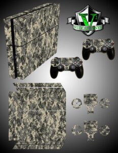 ps4 vinyl camoflage game & controller skins protector set