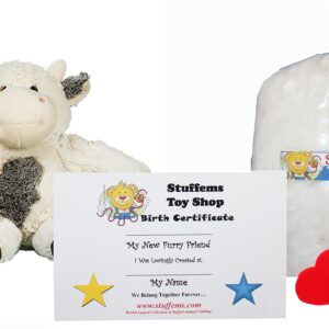 Make Your Own Stuffed Animal Mini 8 Inch Bessie Mae Moo-Cho The Cow Kit - No Sewing Required!