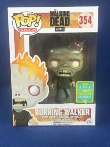 funko pop tv: the walking dead - burning walker 2016 sdcc exclusive vinyl figure