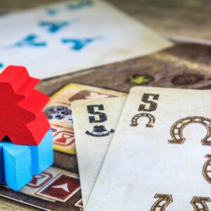 Gamelyn Games Tiny Epic Western: A Boomtown Board Game with A Poker Twist in The Wild West