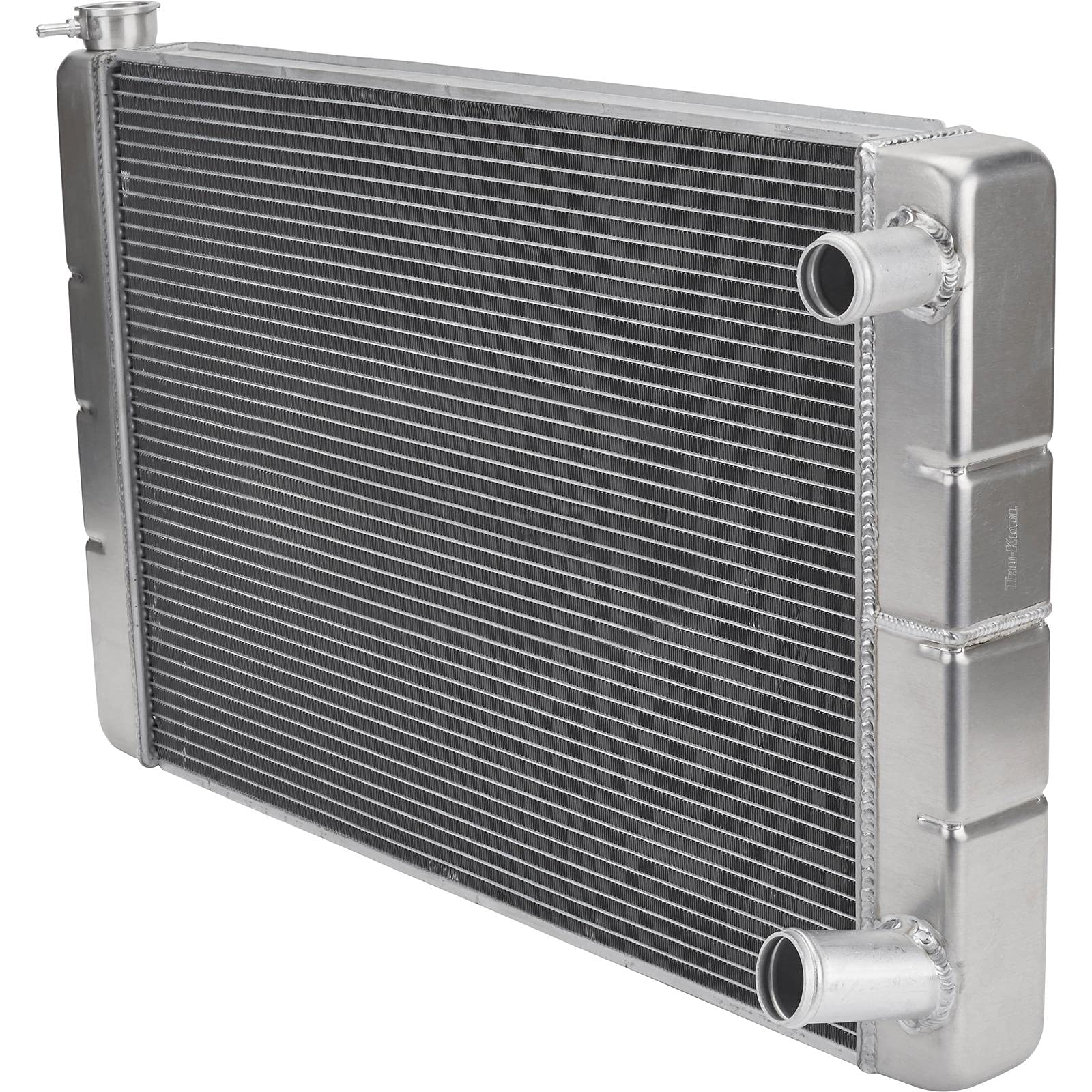 Speedway Motors 28-Inch Double Pass Aluminum Racing Radiator, S/B Chevy, Furnace-Brazed for Durability, Superior Performance, Double Pass Design with 2.25" Core, Efficient 1" Aluminum Tubes