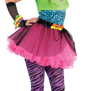 Amscan Awesome 80's Party Totally Tubular Colorful Graphic Costume (1 Piece), Multicolor, 17" X 11"/Large