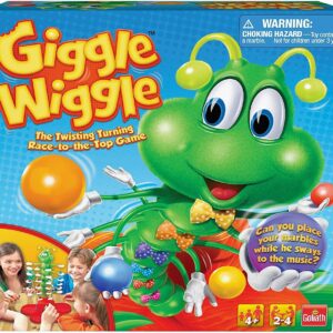 Goliath Giggle Wiggle - The Twisting Turning Race to Get Your Marbles to The Top Game, Multi Color, 48 months to 1188 months