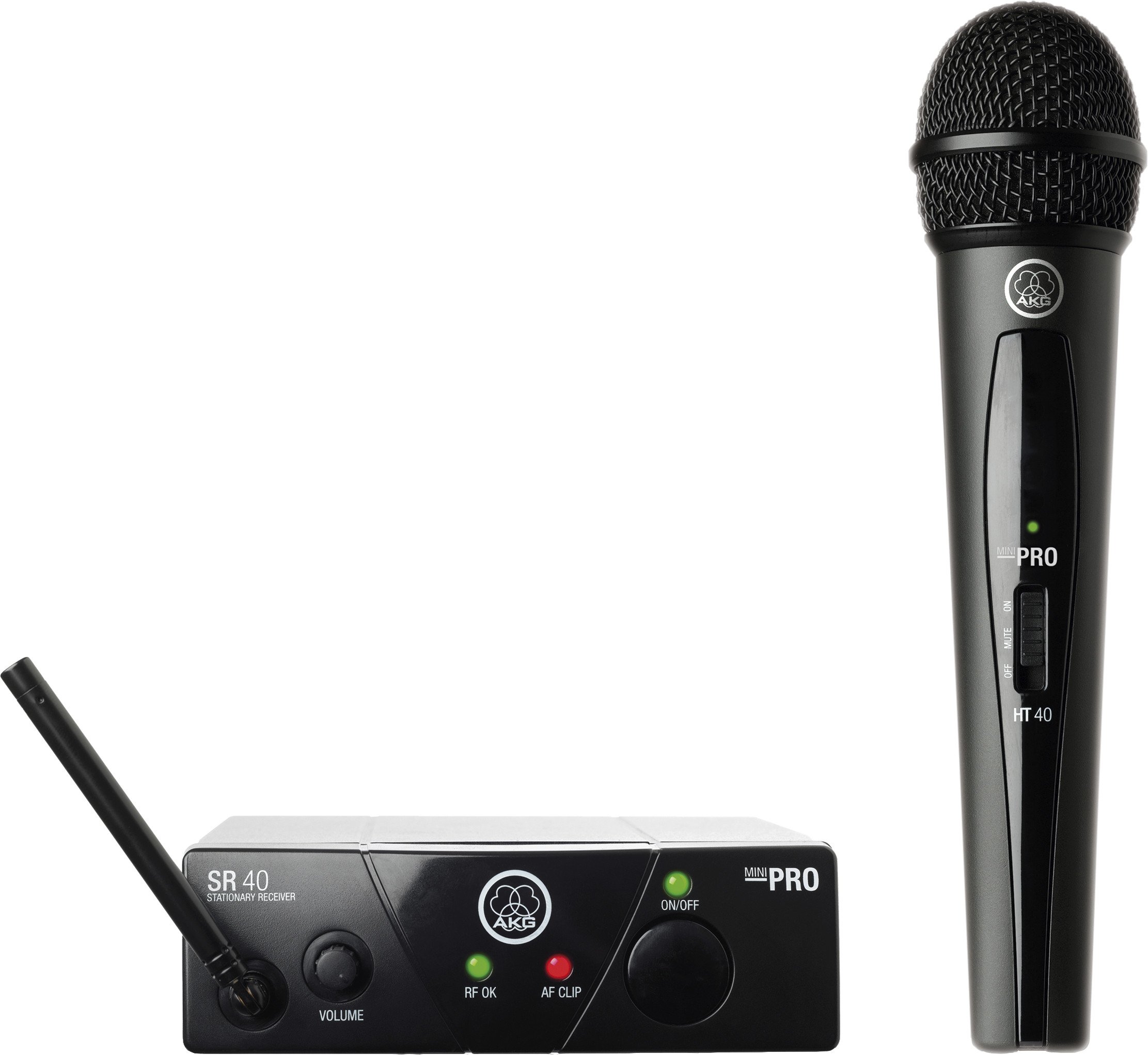 AKG Pro Audio WMS40MINI Vocal Set Band US25B Wireless Microphone System, with SR40 Receiver and PT40 Mini Pocket Transmitter