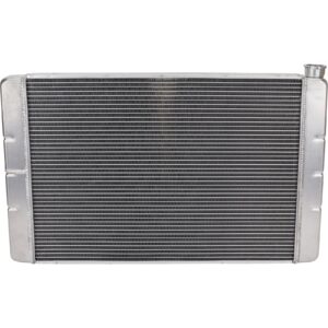 Speedway Motors 28-Inch Double Pass Aluminum Racing Radiator, S/B Chevy, Furnace-Brazed for Durability, Superior Performance, Double Pass Design with 2.25" Core, Efficient 1" Aluminum Tubes