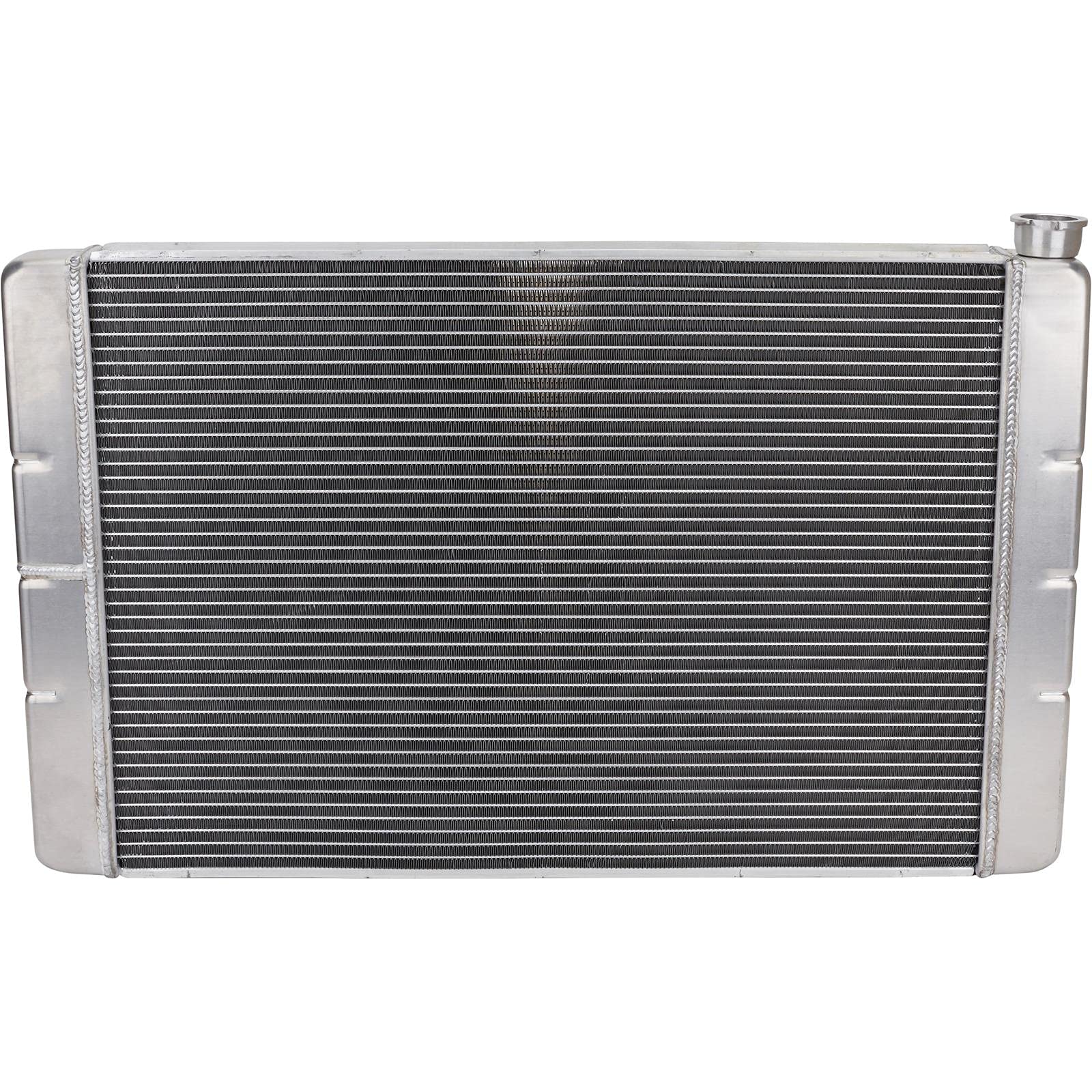 Speedway Motors 28-Inch Double Pass Aluminum Racing Radiator, S/B Chevy, Furnace-Brazed for Durability, Superior Performance, Double Pass Design with 2.25" Core, Efficient 1" Aluminum Tubes