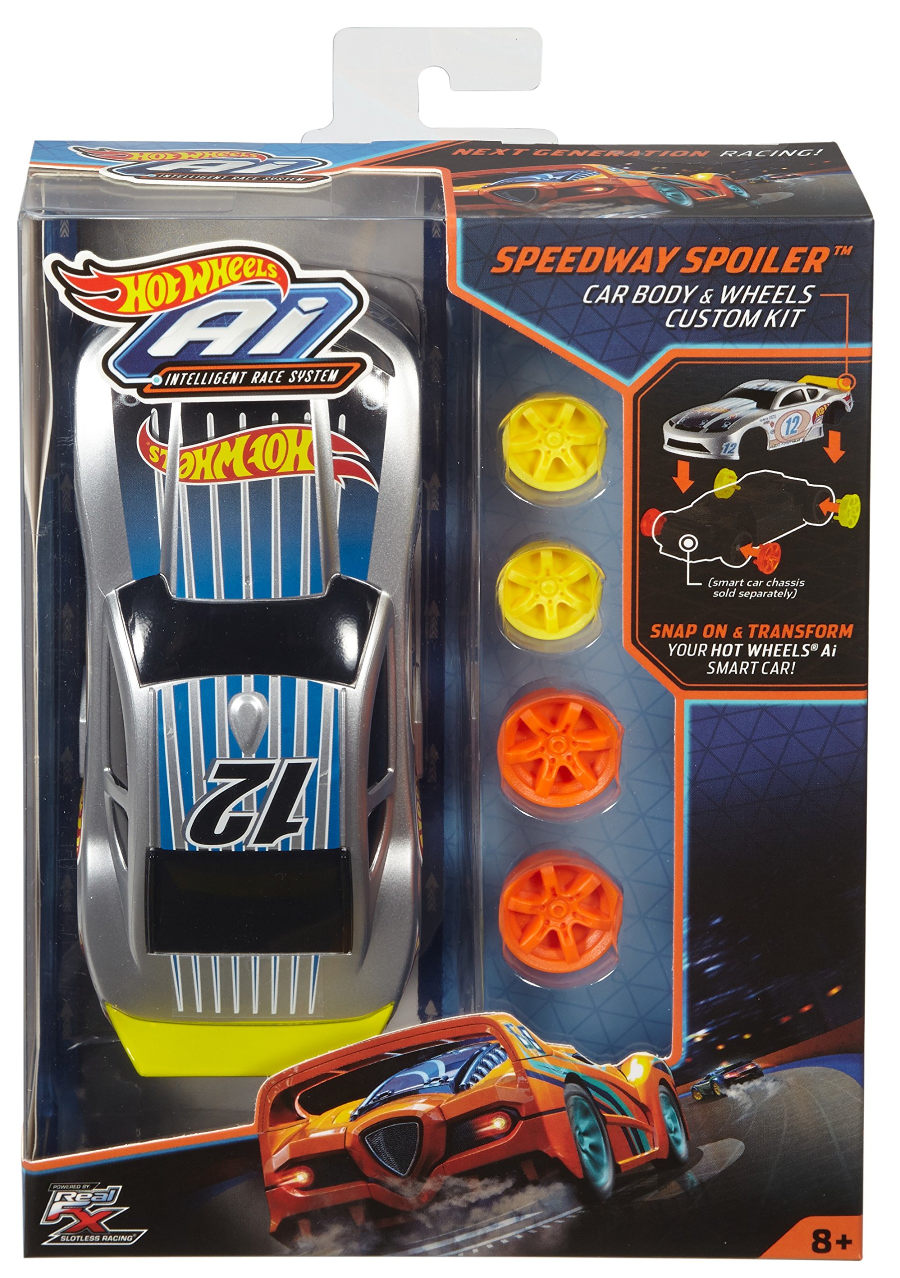 Hot Wheels Ai Speedway Spoiler Car Body & Wheels Custom Kit