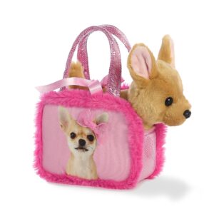 Aurora® Fashionable Fancy Pals™ Pretty in Pink Stuffed Animal - On-The-go Companions - Stylish Accessories - Multicolor 7 Inches