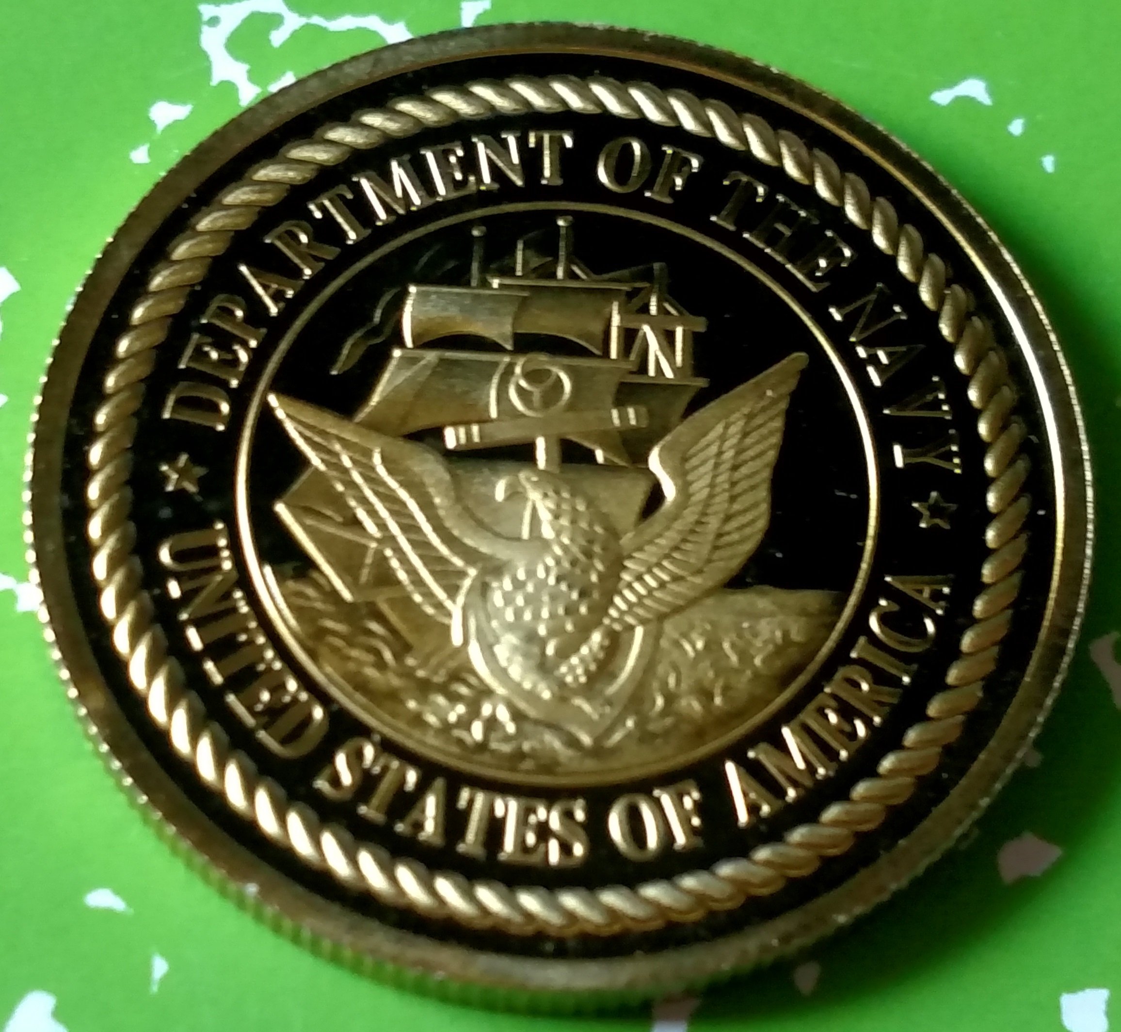 US Navy USS Ronald Reagan CVN-76 Colorized Challenge Art Coin