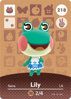 Lily - Nintendo Animal Crossing Happy Home Designer Amiibo Card - 218 by Nintendo