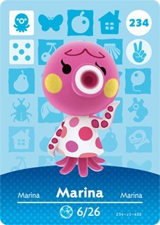 Marina - Nintendo Animal Crossing Happy Home Designer Amiibo Card - 234 by Nintendo