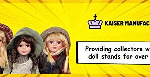 Kaiser Black Doll Stand 2175 - Action Figure Stands with Expandable Waist Wire for 8"-12" Dolls (3 pcs)