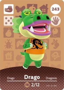 drago - nintendo animal crossing happy home designer amiibo card - 243 by nintendo