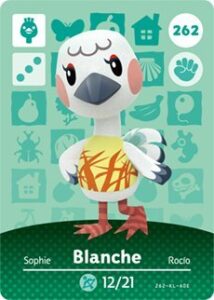 blanche - nintendo animal crossing happy home designer amiibo card - 262 by nintendo