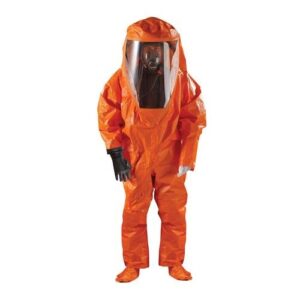 ansell healthcare or60-t-92-803-05-ga1 microchem by alphatec gas tight suit with attached sock, level a, dual glove system (external link), sleeve over-cuffs and boot over flaps, x-large