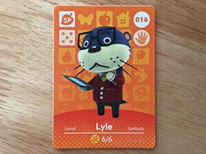 nintendo animal crossing happy home designer amiibo card 16 lyle 016/100 by nintendo