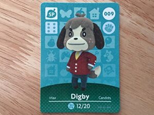 animal crossing happy home designer amiibo card digby 009/100 by nintendo